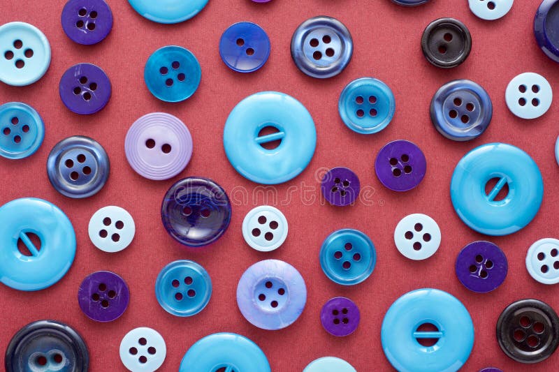 Large Group of Blue Clothing Buttons Stock Image - Image of garment ...