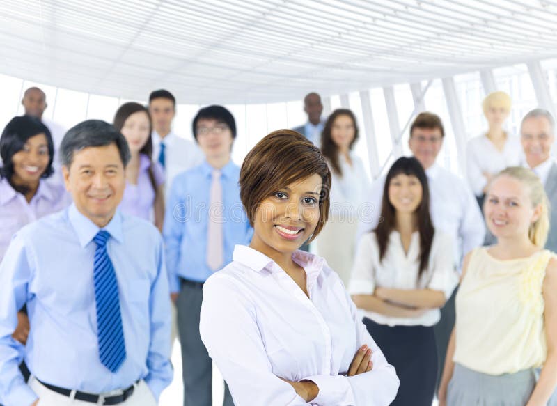 Large Group of Business People Stock Photo - Image of female, male ...