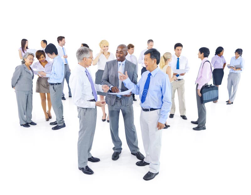 Large Group of Business People Stock Photo - Image of facial, happiness ...