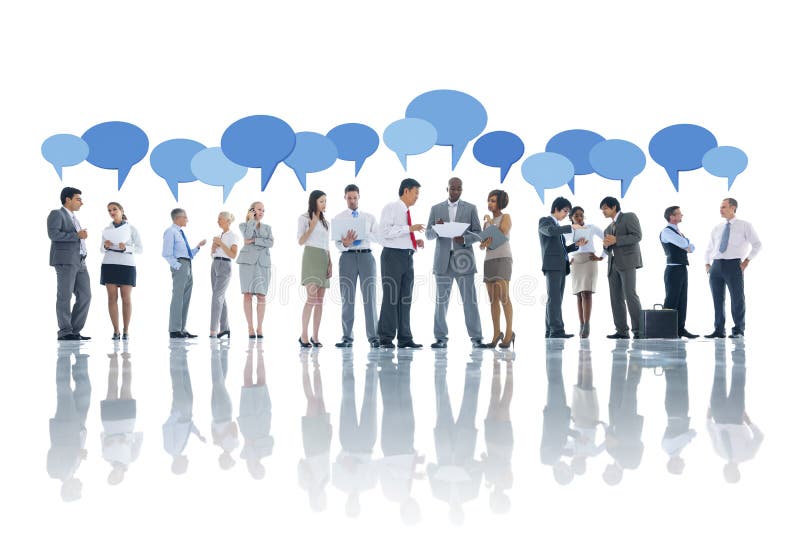 Large Group of Business People Meeting Stock Image - Image of ...