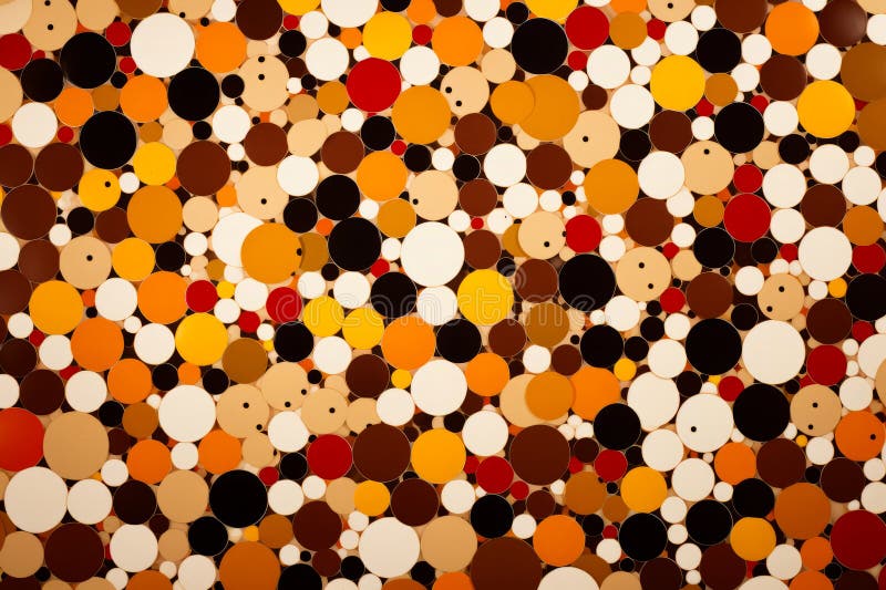 Large Group of Circles that are All Over the Wall. Generative AI Stock ...