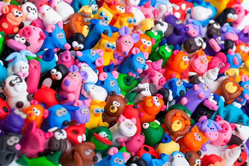 Large group of clay toys stock image. Image of clay, polymer - 76480701