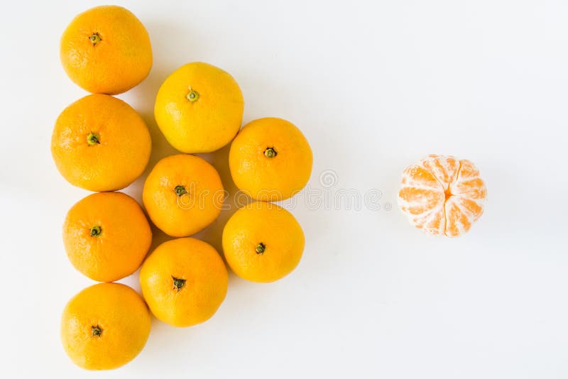 Large Group of the Clementines on the White Background Stock Photo ...