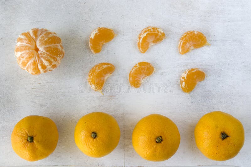Large Group of the Clementines on the White Background Stock Image ...