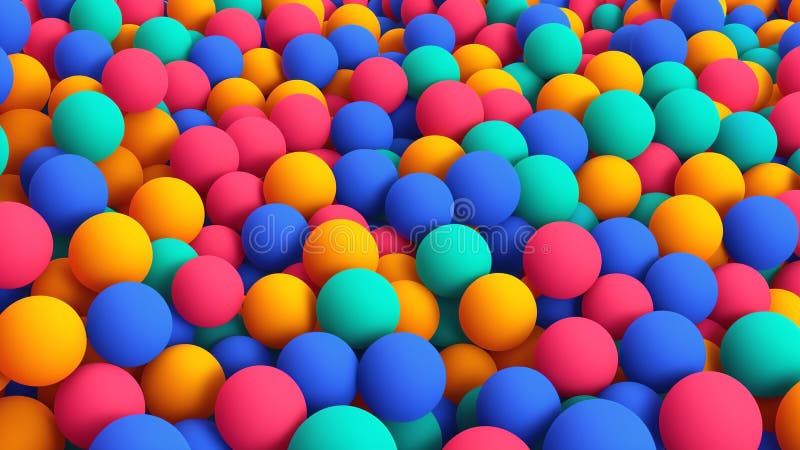 A Large Group of Colorful Balls Stock Illustration - Illustration of ...