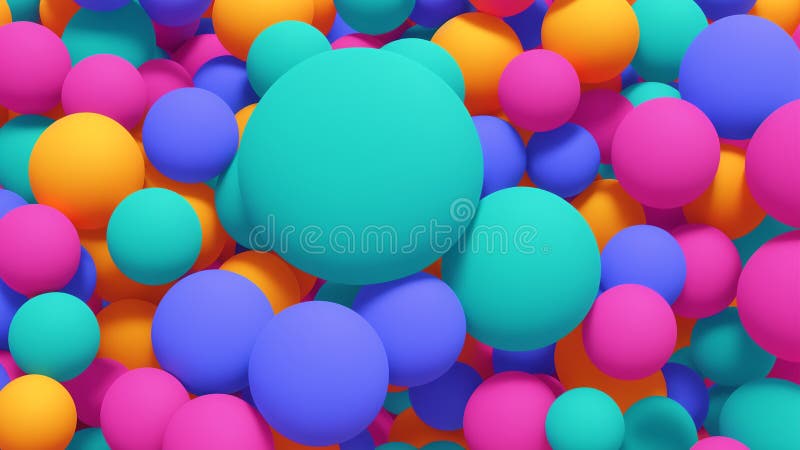 A Large Group of Colorful Balls Stock Illustration - Illustration of ...