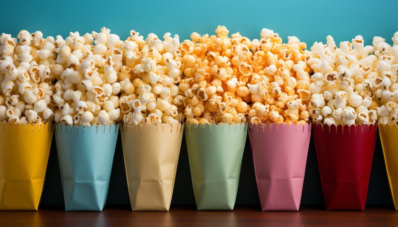 A Large Group of Colorful Snacks in a Yellow Container Generated by AI ...