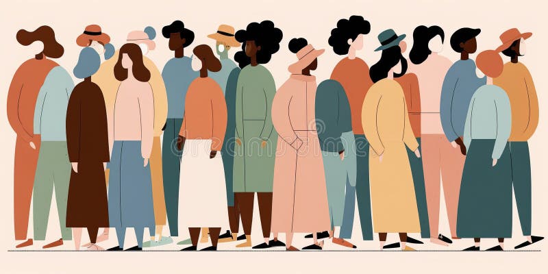 A Large Group of Colourful Diverse People. Generative Ai Stock ... A Large Group of Colourful Diverse People. Generative Ai Stock ...