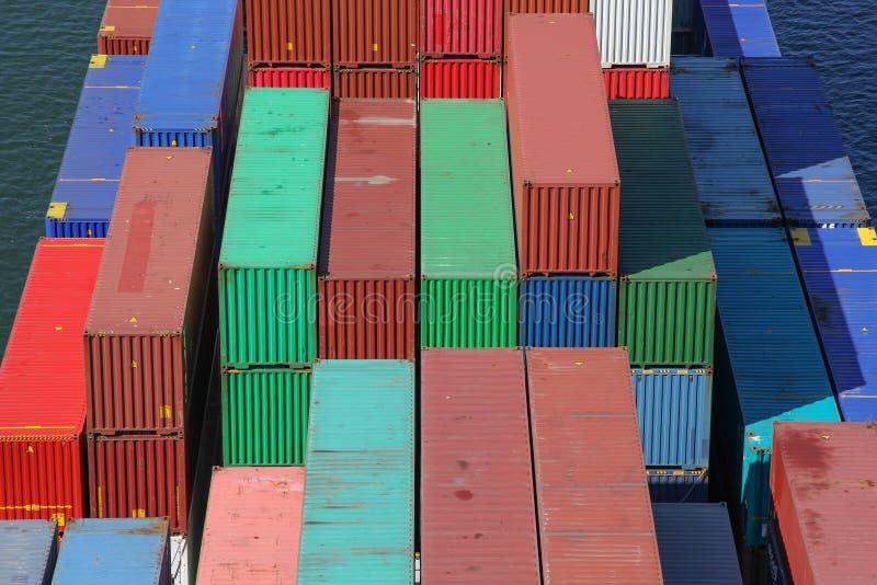 Shipping Containers Pattern Editorial Image - Image of cargo, colorful ...