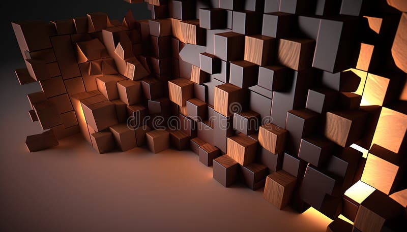 A Large Group of Cubes are Shown in this Image. Generative Ai Stock ...