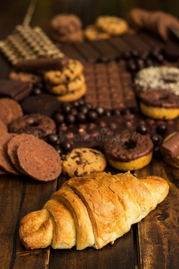 Large Group of Delicious Pastries and Chocolates Stock Photo - Image of ...