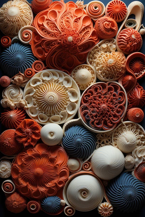 A Large Group of Different Colored and Shaped Objects, AI Stock ...