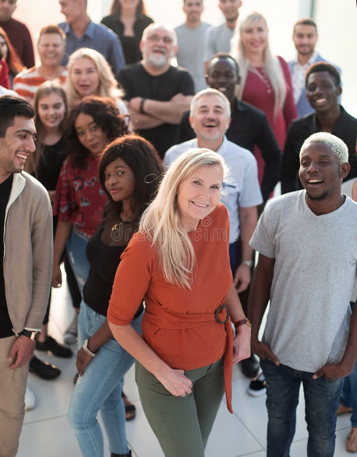 Large Group of Different People Standing Together Stock Photo - Image ...