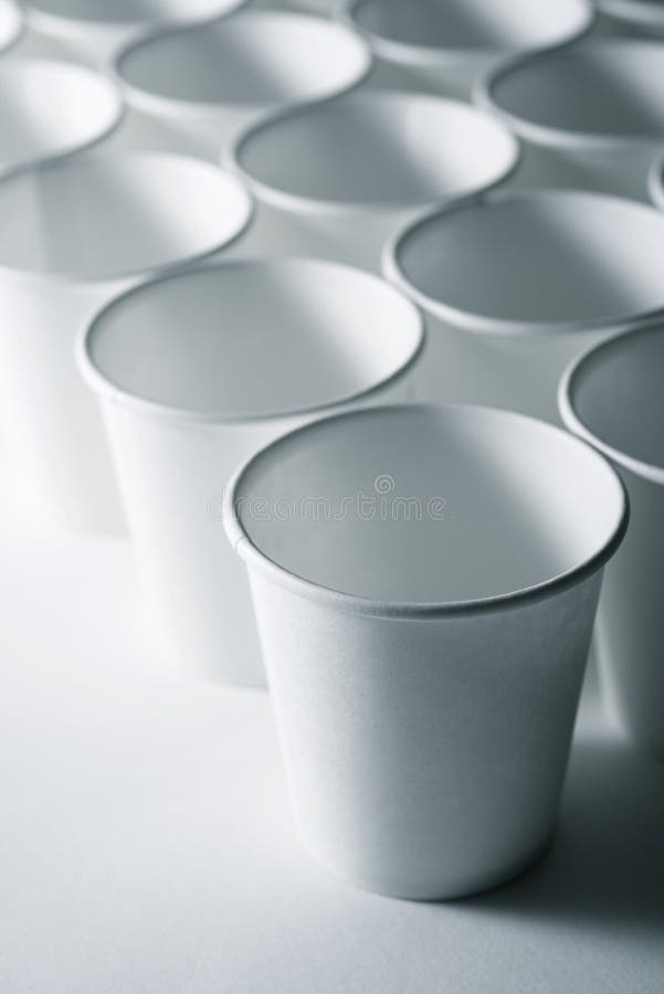 Disposable paper cups stock photo. Image of container - 179620546
