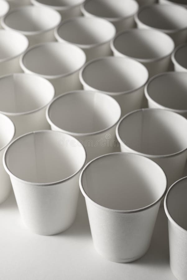 Disposable paper cups stock photo. Image of beverage - 181085674