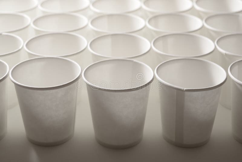 Disposable paper cups stock image. Image of group, party - 181485255
