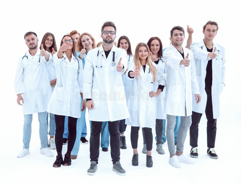 Large Group of Diverse Doctors Giving a Thumbs Up Stock Photo - Image ...
