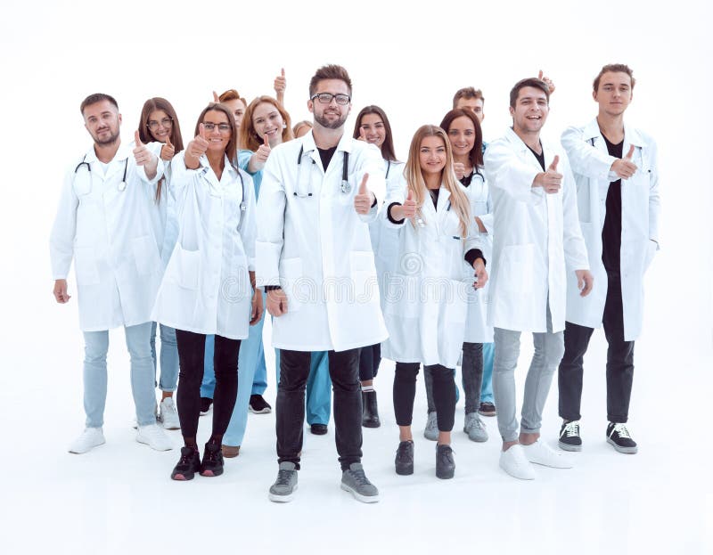 Large Group of Diverse Doctors Giving a Thumbs Up Stock Image - Image ...