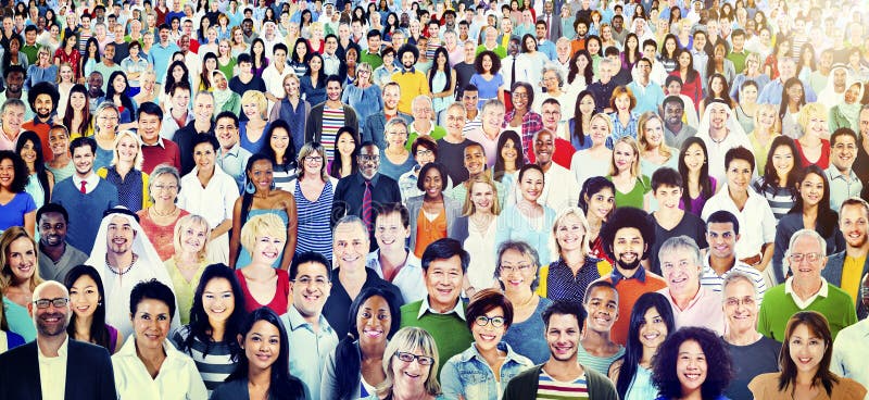 Large Group of Diverse Multiethnic Cheerful People Concept Stock Image ...