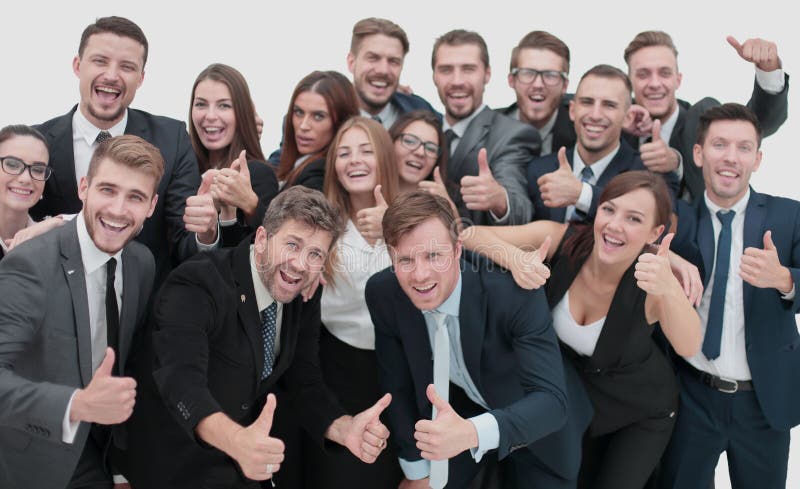 Large Group of Excited Business People. Isolated on White Stock Image ... Large Group of Excited Business People. Isolated on White Stock Image ...
