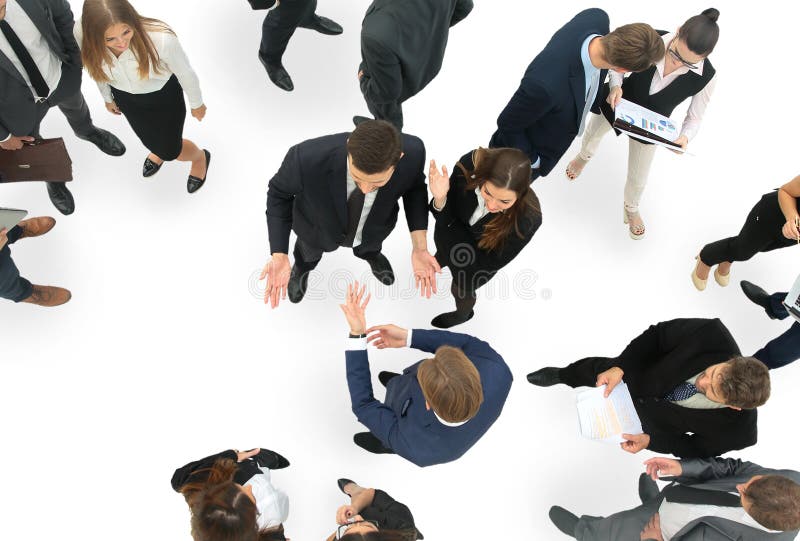 Large Group of Excited Business People. Isolated on White Stock Photo ... Large Group of Excited Business People. Isolated on White Stock Photo ...
