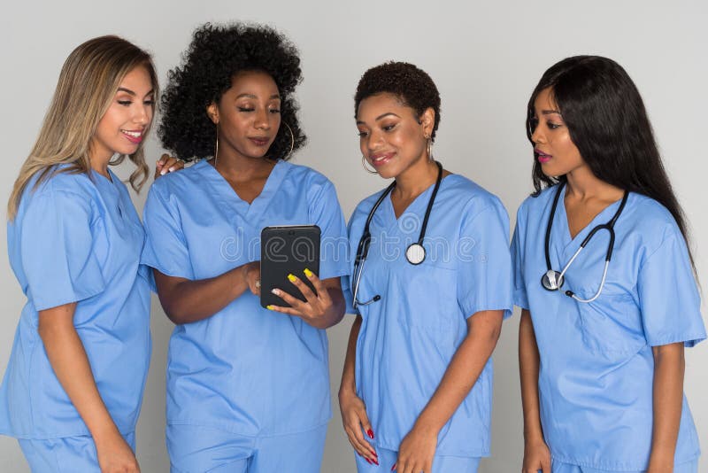 Group of Nurses stock image. Image of health, african - 118728927