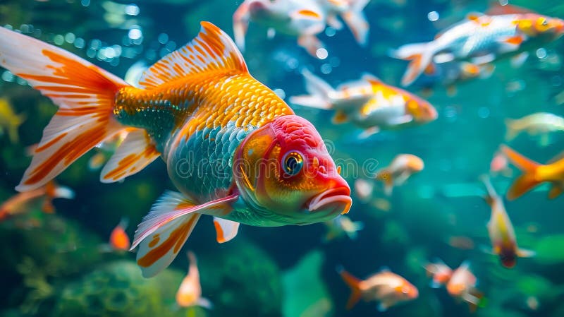 A Large Group of Fish Swimming in an Aquarium Stock Image - Image of ...