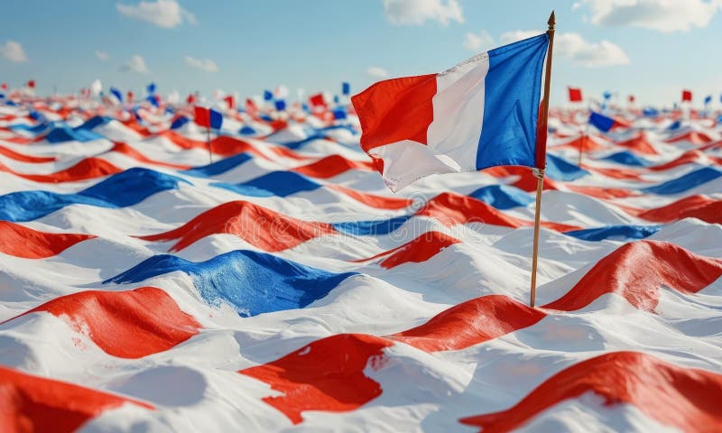 Large Group Flags with the Colors French Flag Stock Illustration ...