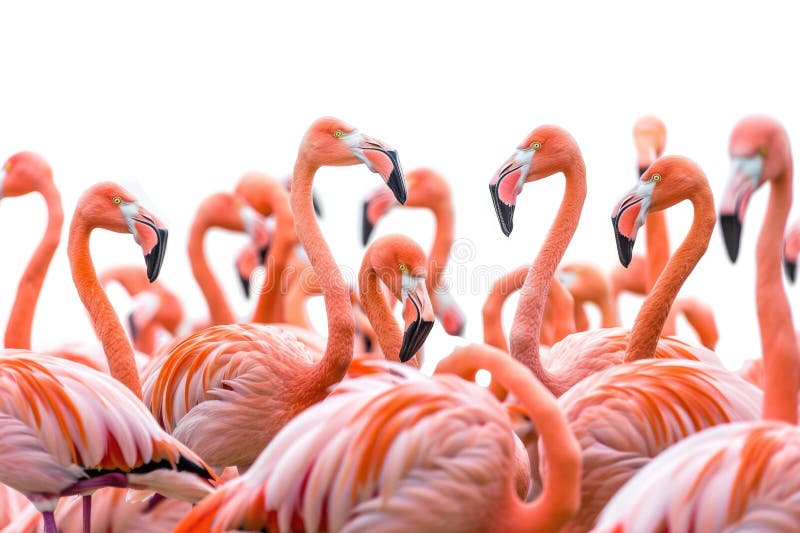 A Large Group of Flamingos Standing Together in a Natural Setting Stock ...