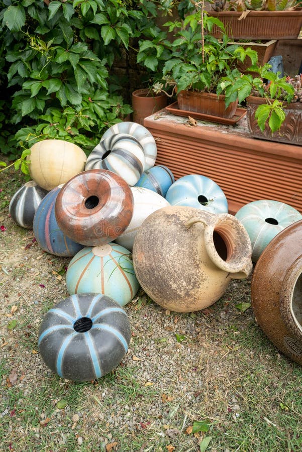 Large Group of Hand Thrown Pottery Pieces Editorial Photography - Image ...