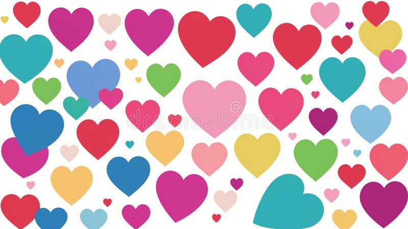 A Large Group of Hearts stock illustration. Illustration of seamless ...