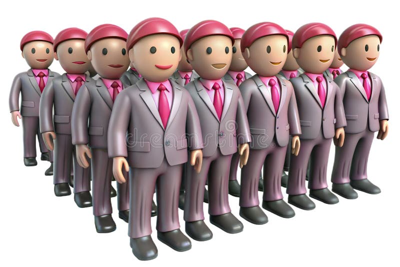 A Large Group of Laughing People Wearing the Same Clothes Stock ...