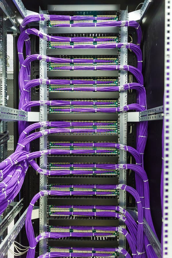 Rack in the data center stock image. Image of cat5, communications ...