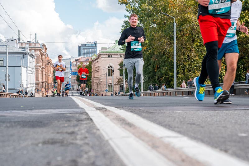 Large Group of Men Runners Running Marathon Editorial Stock Photo ...