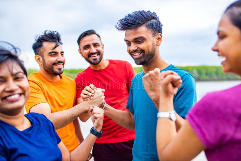 Large Group of Multi Generation People Running a Race Competition Stock ...