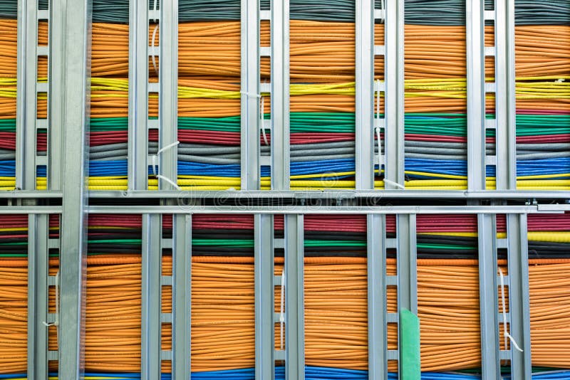 Bundles of Network Cable stock photo. Image of internet - 108005308