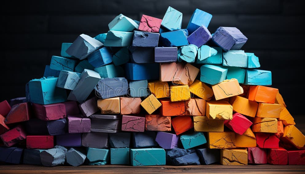 Large Group of Objects in a Chaotic Cardboard Box Heap Generated by AI ...