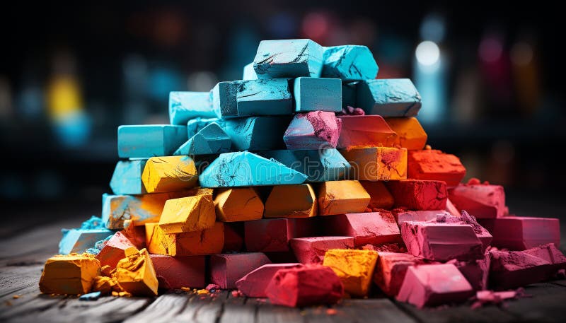 Large Group of Objects in a Multi Colored Gift Box Generated by AI ...