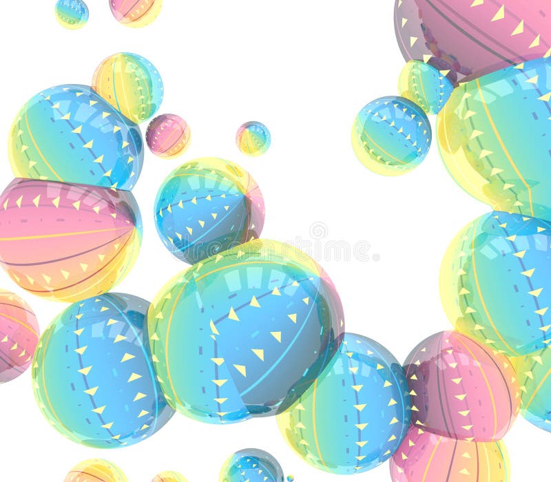 Large Group of Orbs or Spheres. Stock Illustration - Illustration of ...