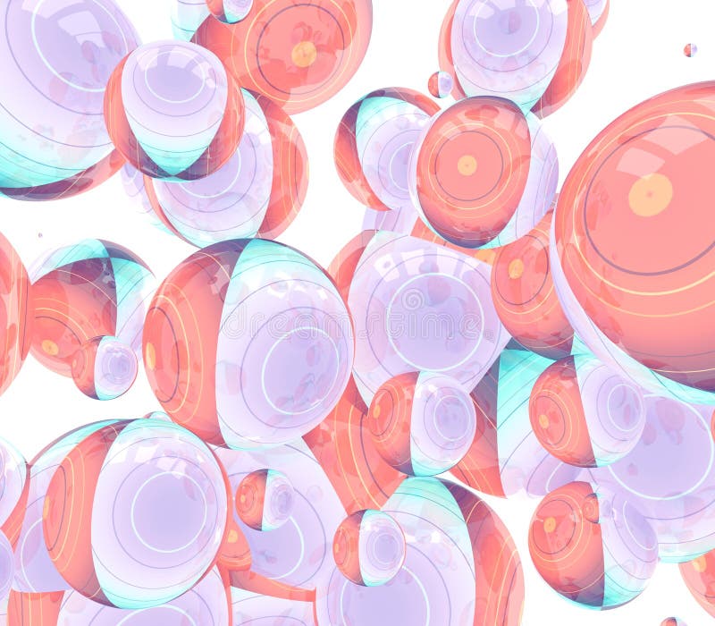 Large Group of Orbs or Spheres. Stock Illustration - Illustration of ...