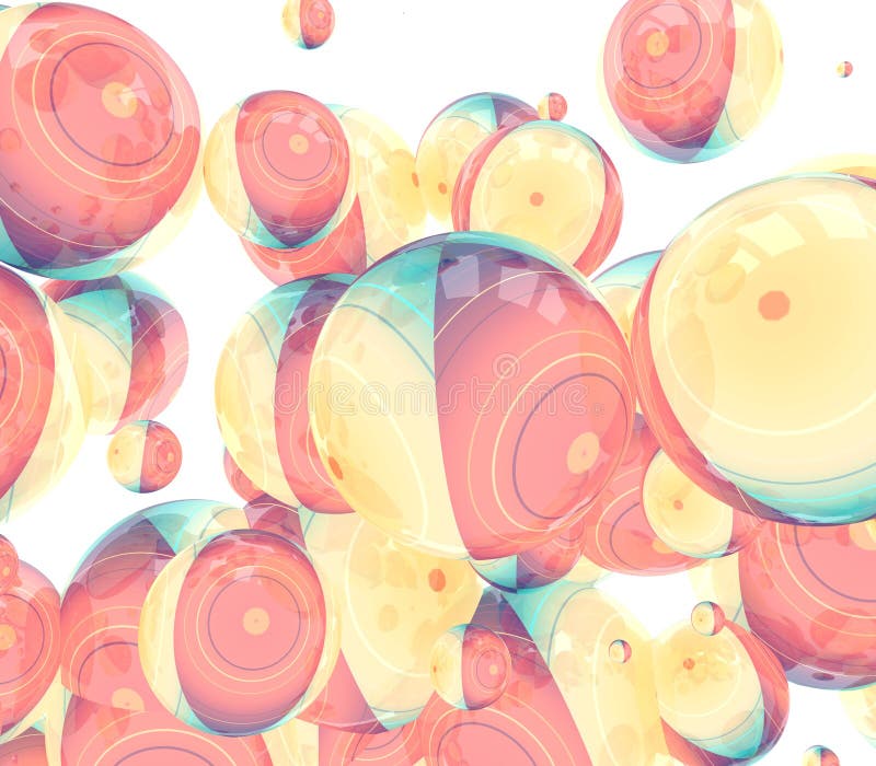 Large Group of Orbs or Spheres. Stock Illustration - Illustration of ...