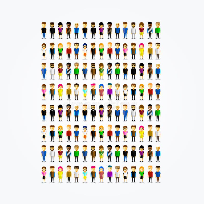 Large group of people stock vector. Illustration of large - 49559832