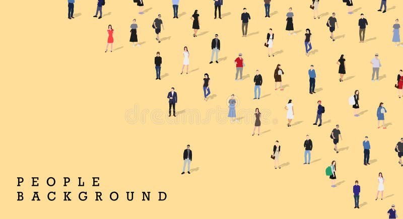 A Large Group of People. People Background. Isolated Flat Vector ...