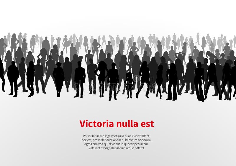 Large Group of People Background Stock Vector - Illustration of crowd ...