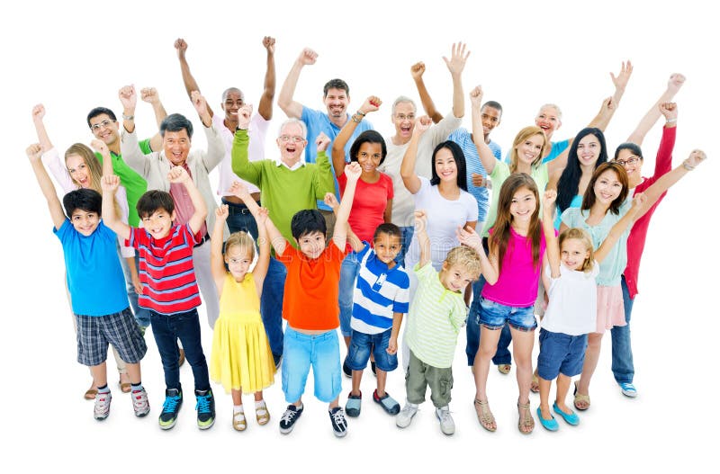 Large Group Of People Celebrating Royalty Free Stock Photography ...