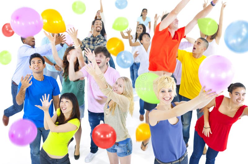 Large Group of People Celebrating Stock Photo - Image of celebrating ...