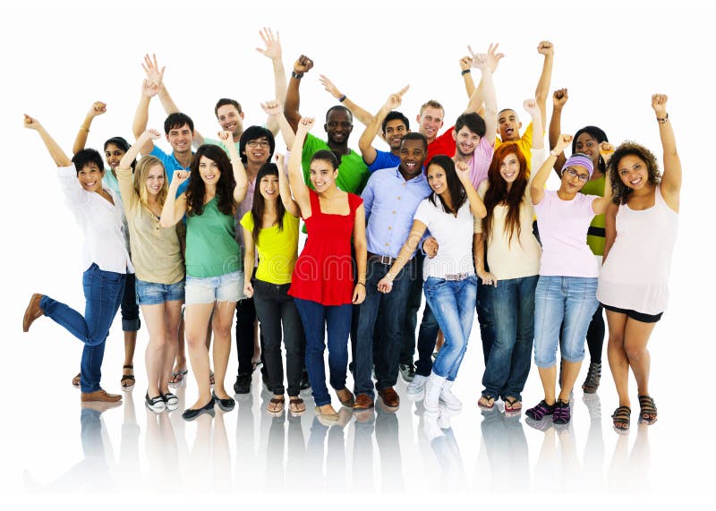 Large Group of People Celebrating Community Concept Stock Image - Image ...