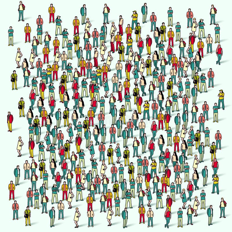 Crowded Square Stock Illustrations – 825 Crowded Square Stock ...