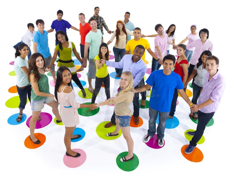Large Group People Holding Hand Friendship Concept Stock Image - Image ...