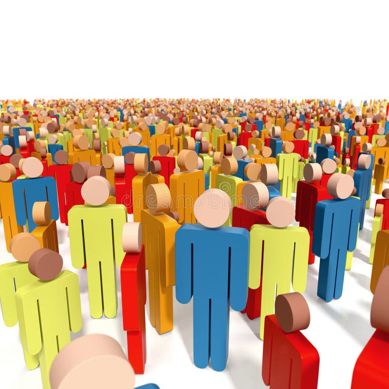 Large group of people stock illustration. Illustration of collection ...